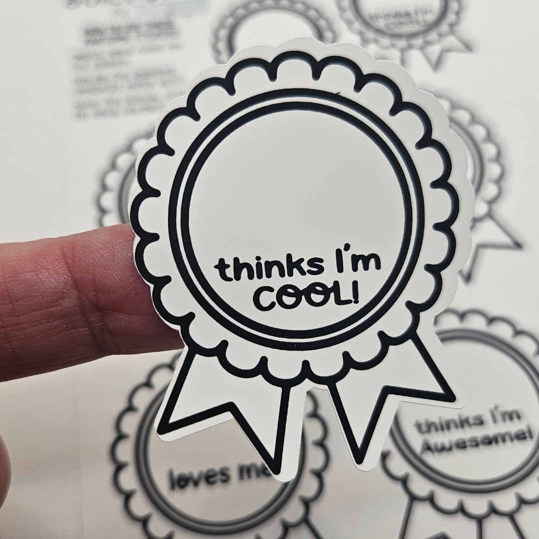 Color Your Own Stickers|handdrawn Award Ribbon Stickers| DIY Journal ...