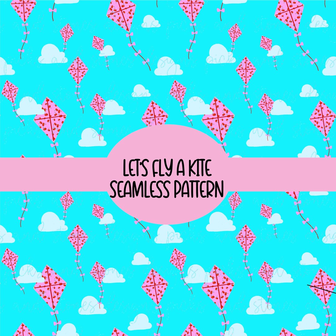Let's Fly a Kite Seamless Pattern | Cherries Design Kite Surface ...