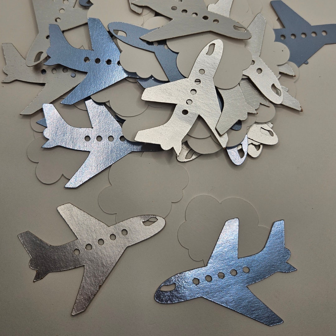 Airplane and Clouds Confetti| up in the Sky Confetti| Love is a Journey Table Throw (100 Pieces ...