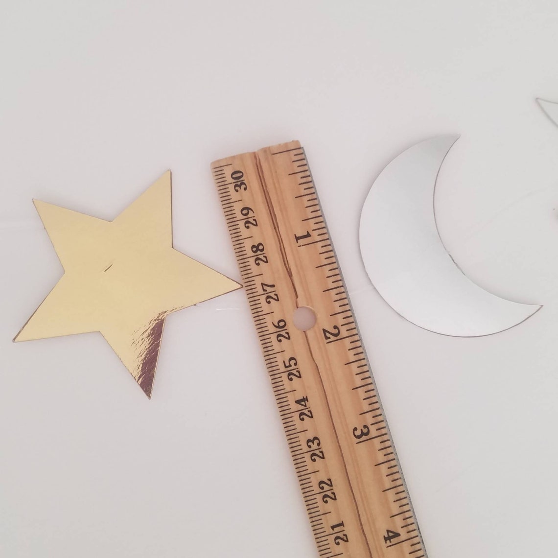 Foil Gold & Silver Cresent Moon and Stars Garland Celestial - Etsy
