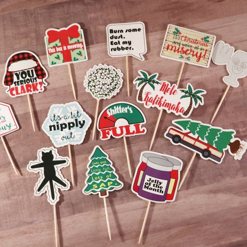 Christmas Cupcake Toppers Christmas Vacation Inspired Party - Etsy