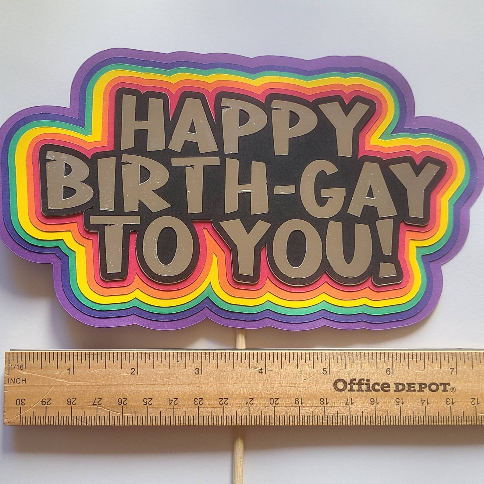 Happy Birthgay Cake Topper Gay Cake Topper LGBTQ Birthday - Etsy