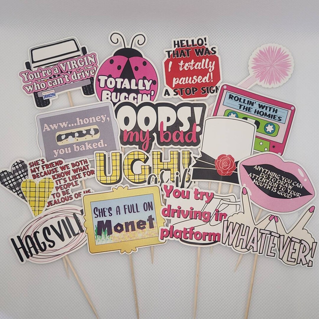 Clueless Inspired Cupcake Toppers| Movie Fan Food Picks| 90s Movies Fan ...