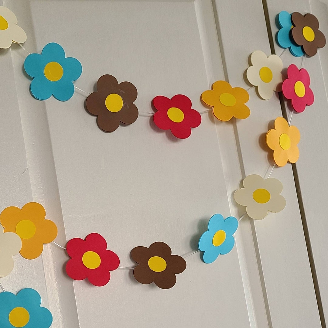 Double Sided Flower Garland | Flower Room Decoration| 70s Flower ...