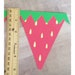 Strawberry Pennant Bunting| Strawberry Banner (approximately 45 Inches ...