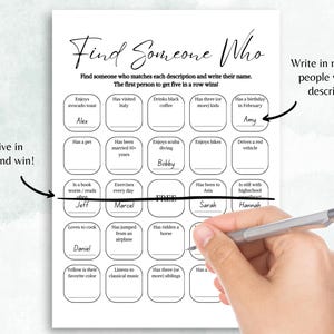 Find Someone Who Bingo, Printable Icebreaker Games, Get to Know You ...