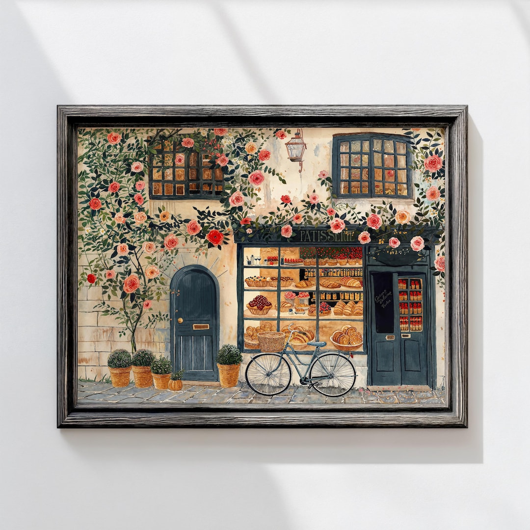 Kitchen Wall Art Print – Paris Bakery Decor, French Patisserie Poster ...