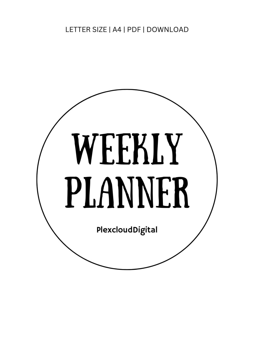 Weekly Schedule Printable Four-in-one | Digital Download, Templates for ...