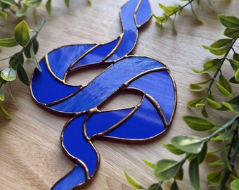 Stained Glass Snake Suncatcher: Handmade Serpent Window Ornament - Etsy