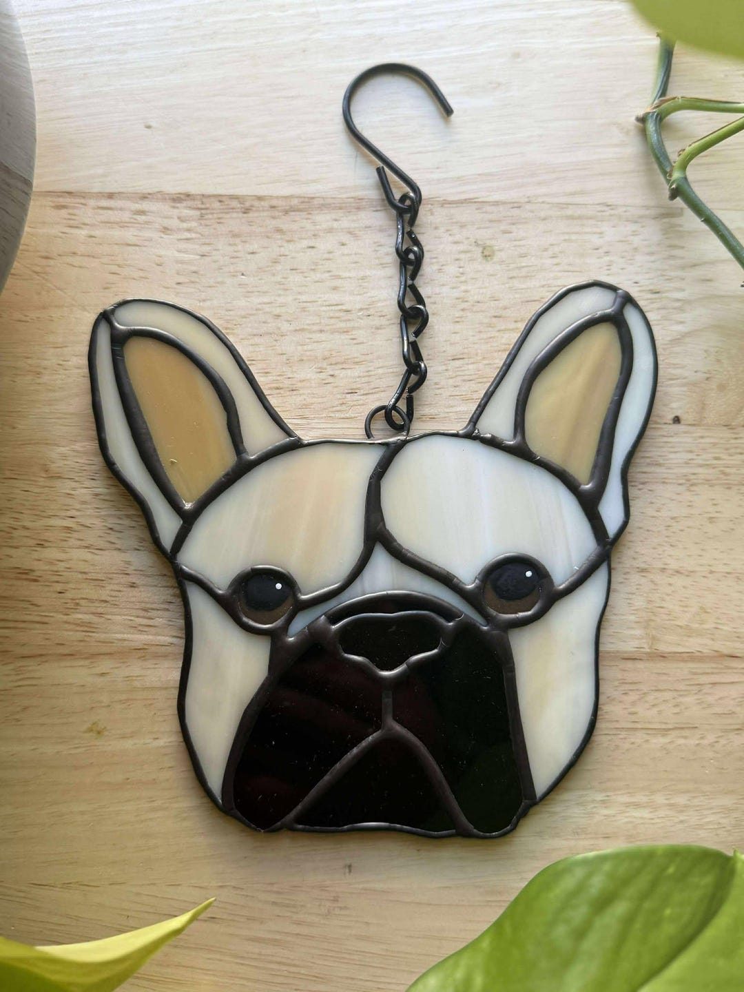 Stained Glass French Bulldog Suncatcher Brindle or Fawn Frenchie - Etsy