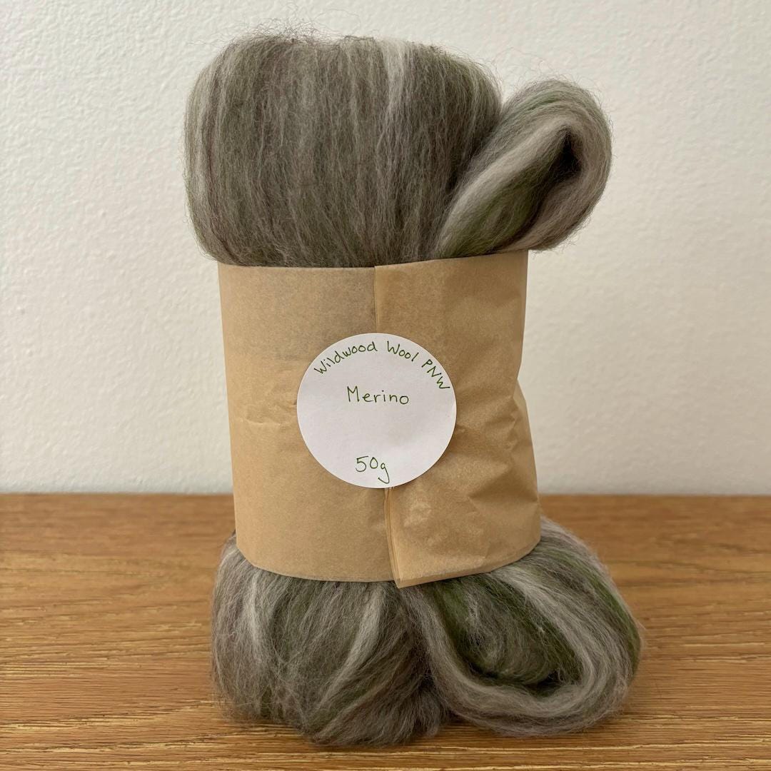 Hand Blended Batt for Hand and Wheel Spinning Merino 50g, Art Batt for ...