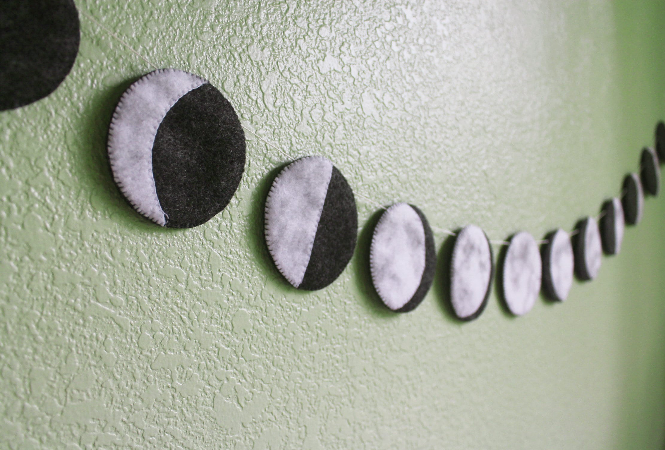 Felt Moon Phase Bunting / Banner Printable Pattern Sew or - Etsy