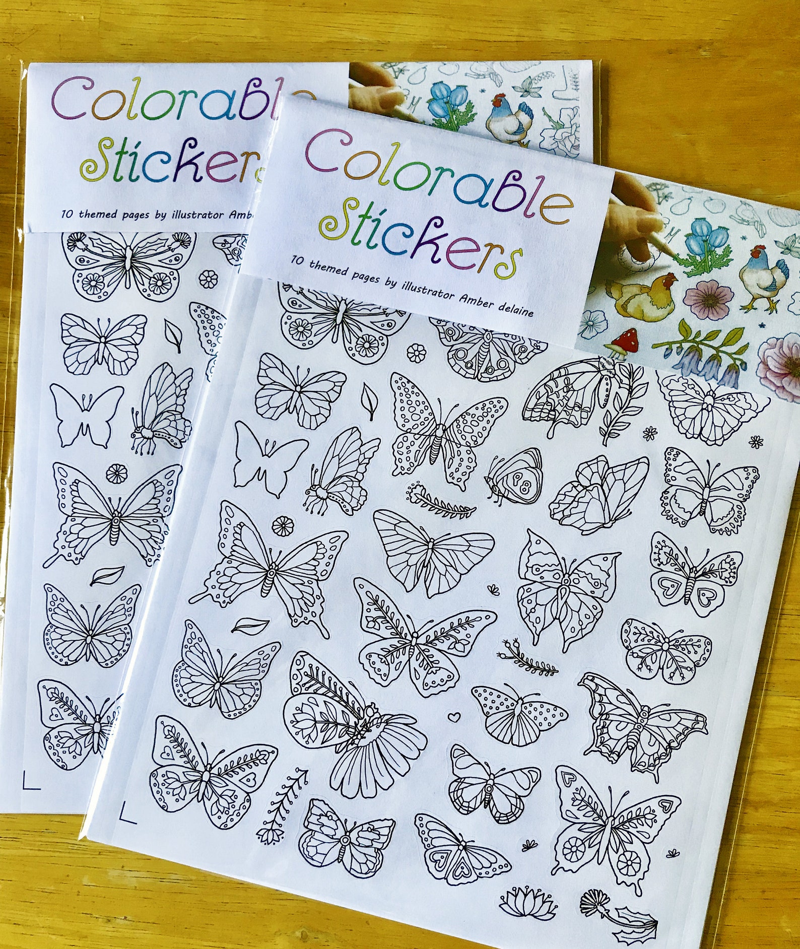 Colorable Stickers Pack DIY Color Your Own Over 350 - Etsy
