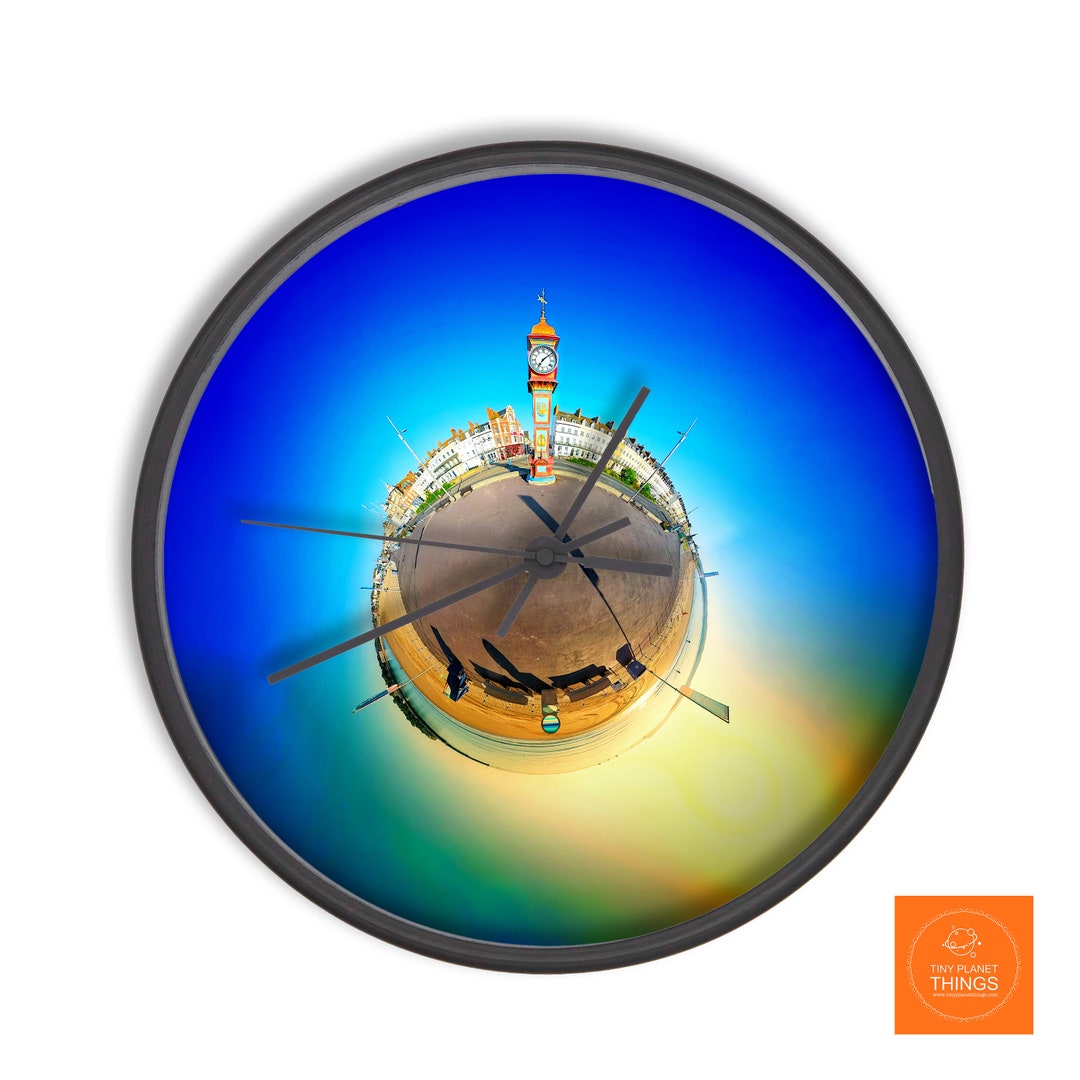 Weymouth Jubilee Clock Tower Tiny Planet Wall Clock Unique Wall Clock ...