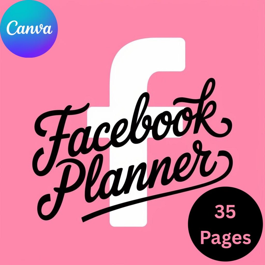 Facebook Planner Canva Template | 35-page Social Media Content Calendar ...