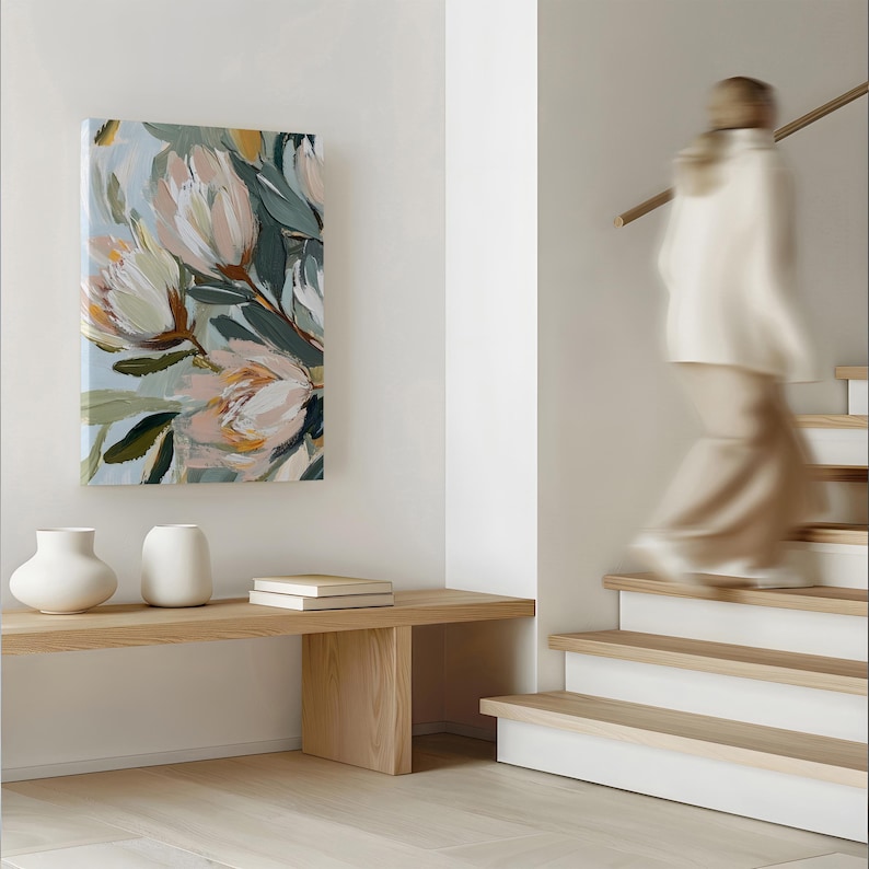 Printable Abstract Floral Art Print, Native Australian Flora, Floral ...