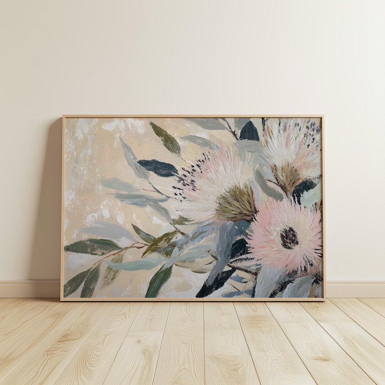 Printable Abstract Floral Art Print, Native Australian Flora, Floral ...