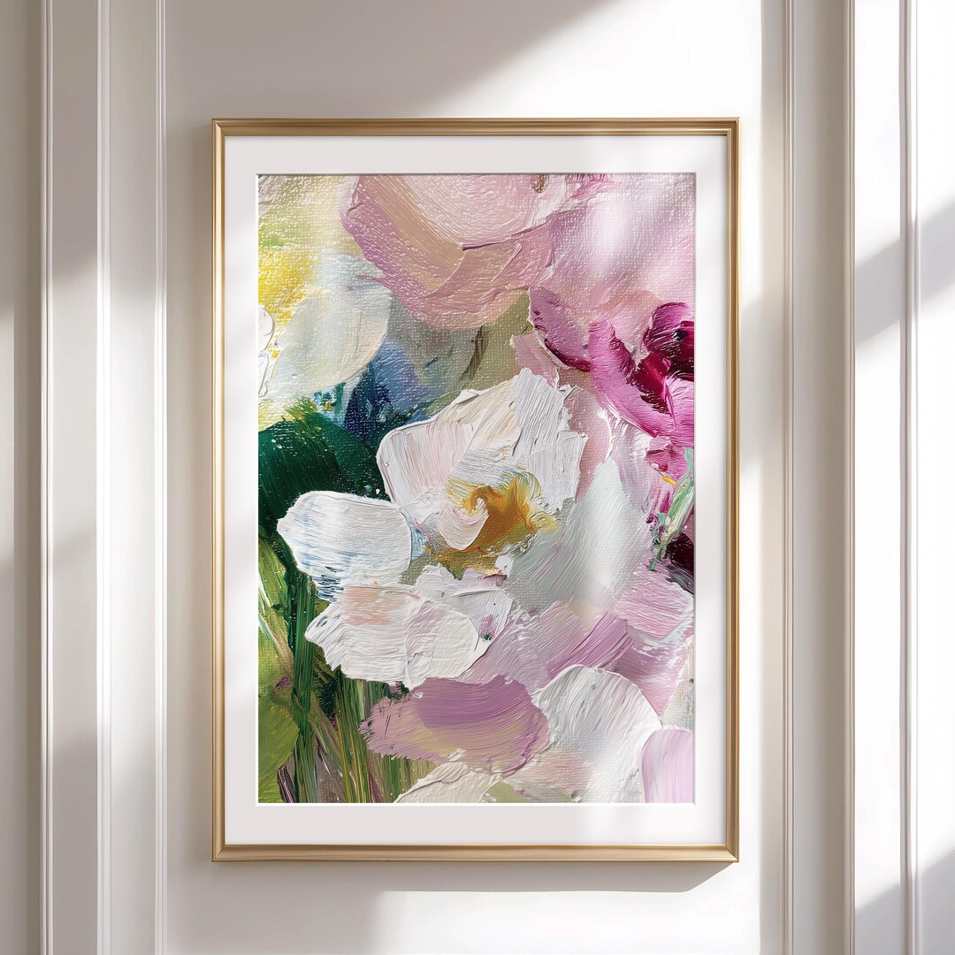 Abstract Floral Print – Soft Pastel Flower Art, Modern Impressionist ...