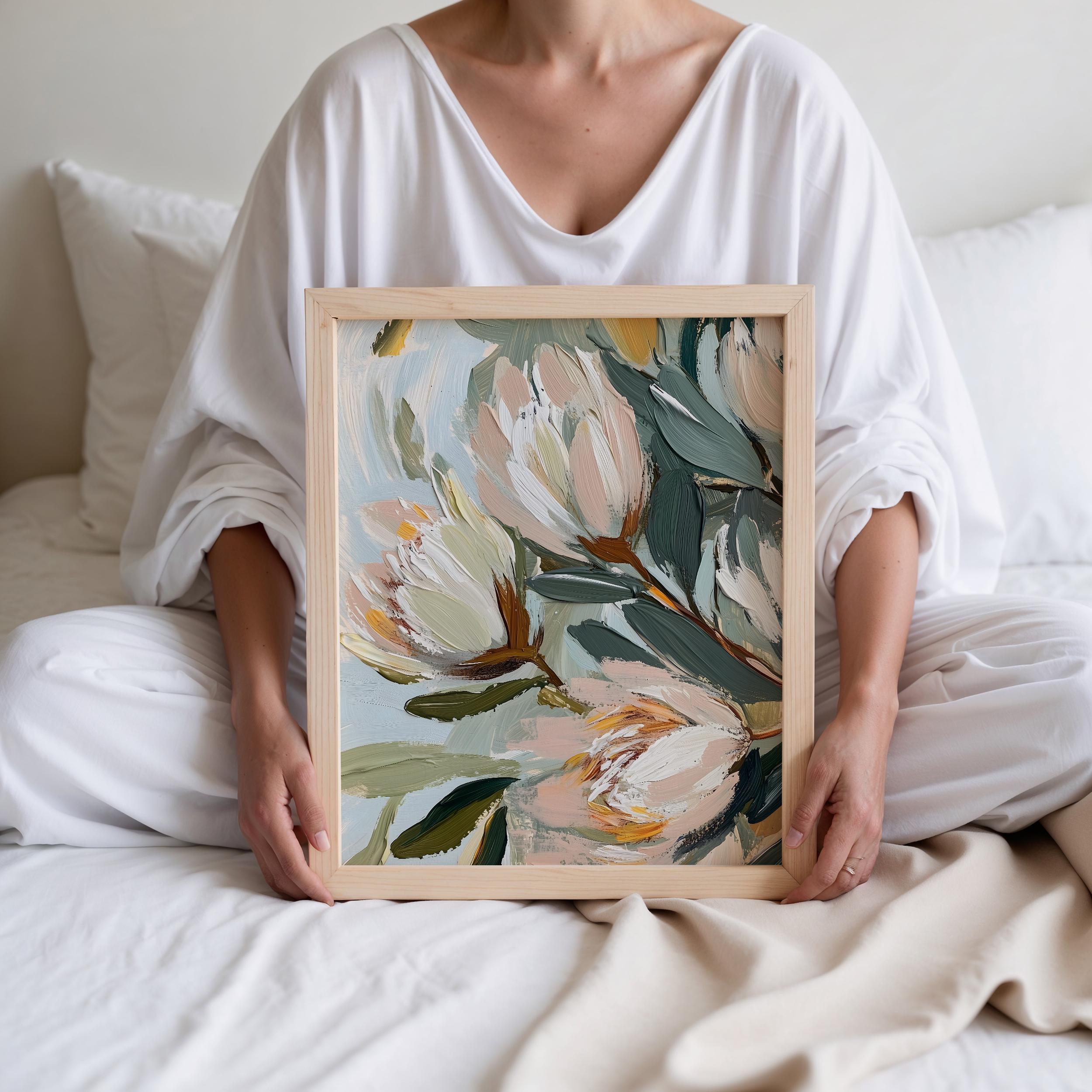 Printable Abstract Floral Art Print, Native Australian Flora, Floral ...