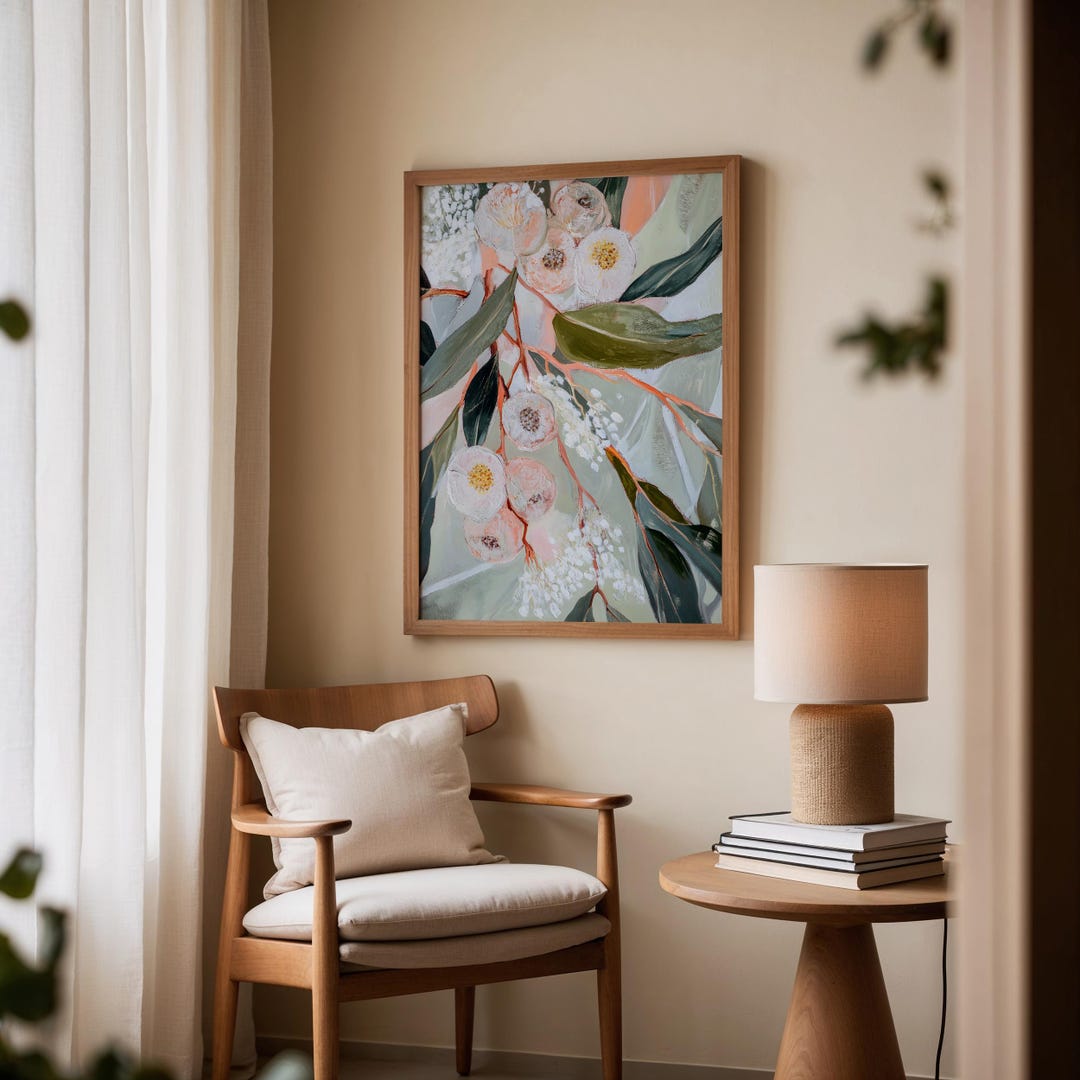 Printable Abstract Floral Art Print, Native Australian Flora Digital ...