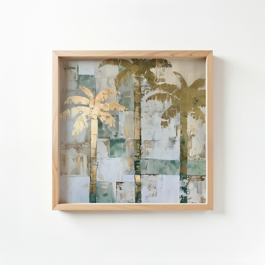 Printable Abstract Palm Tree Art Print, Palm Tree Wall Decor, Tropical ...