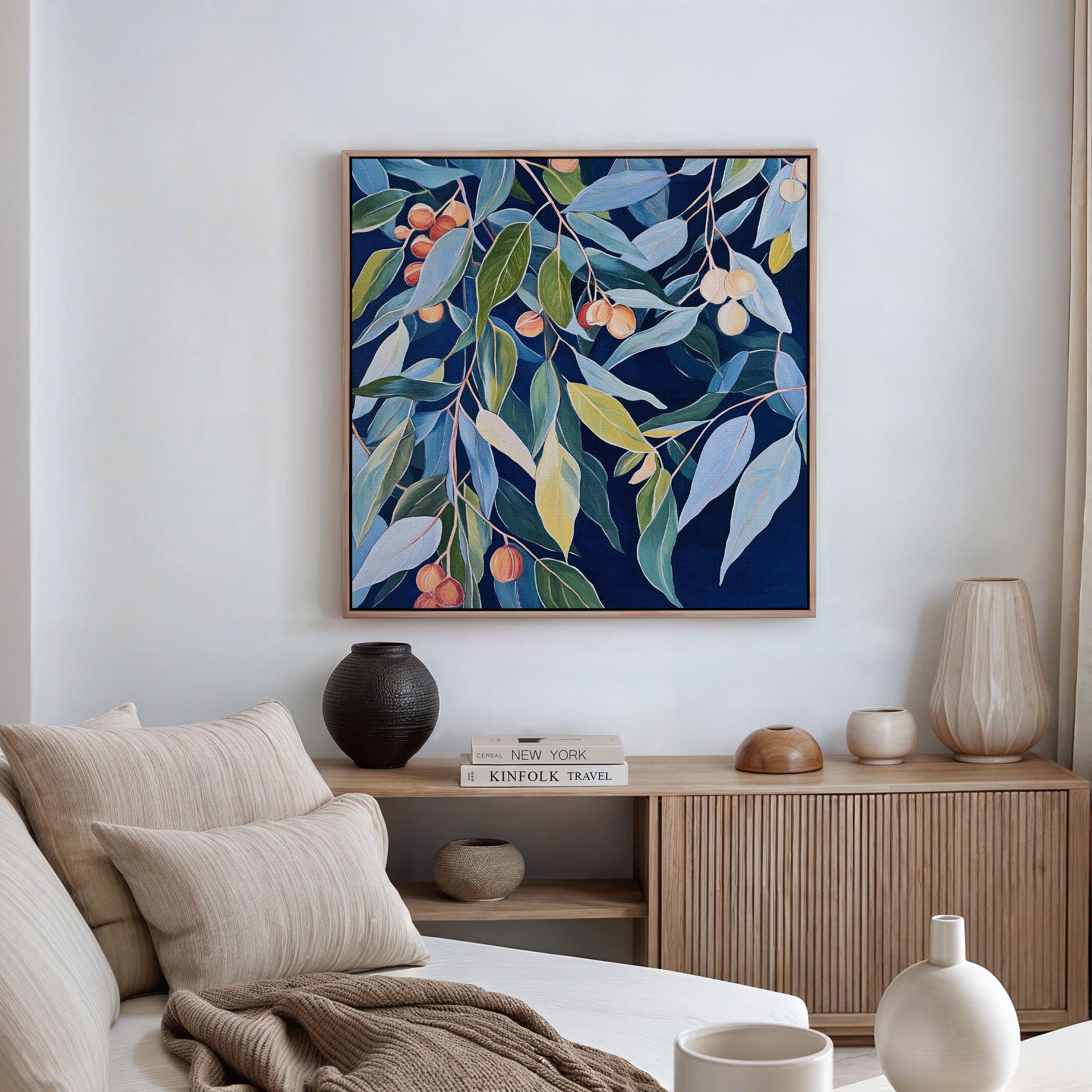 Printable Gum Tree Leaves Art Print, Native Australian Flora, Floral ...