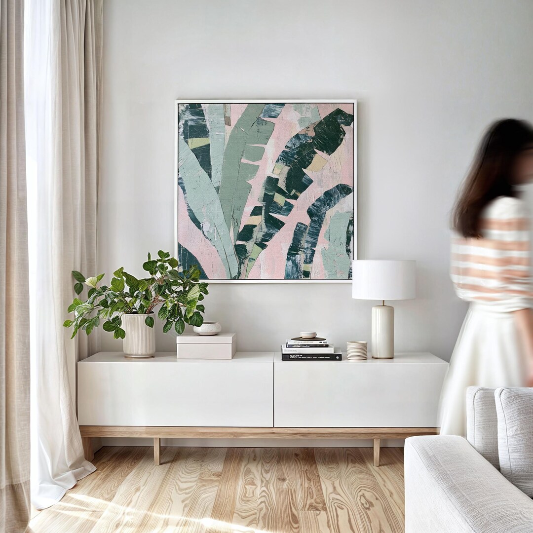 Printable Tropical Leaves Art, Vintage Tropical Art Painting, Tropical ...