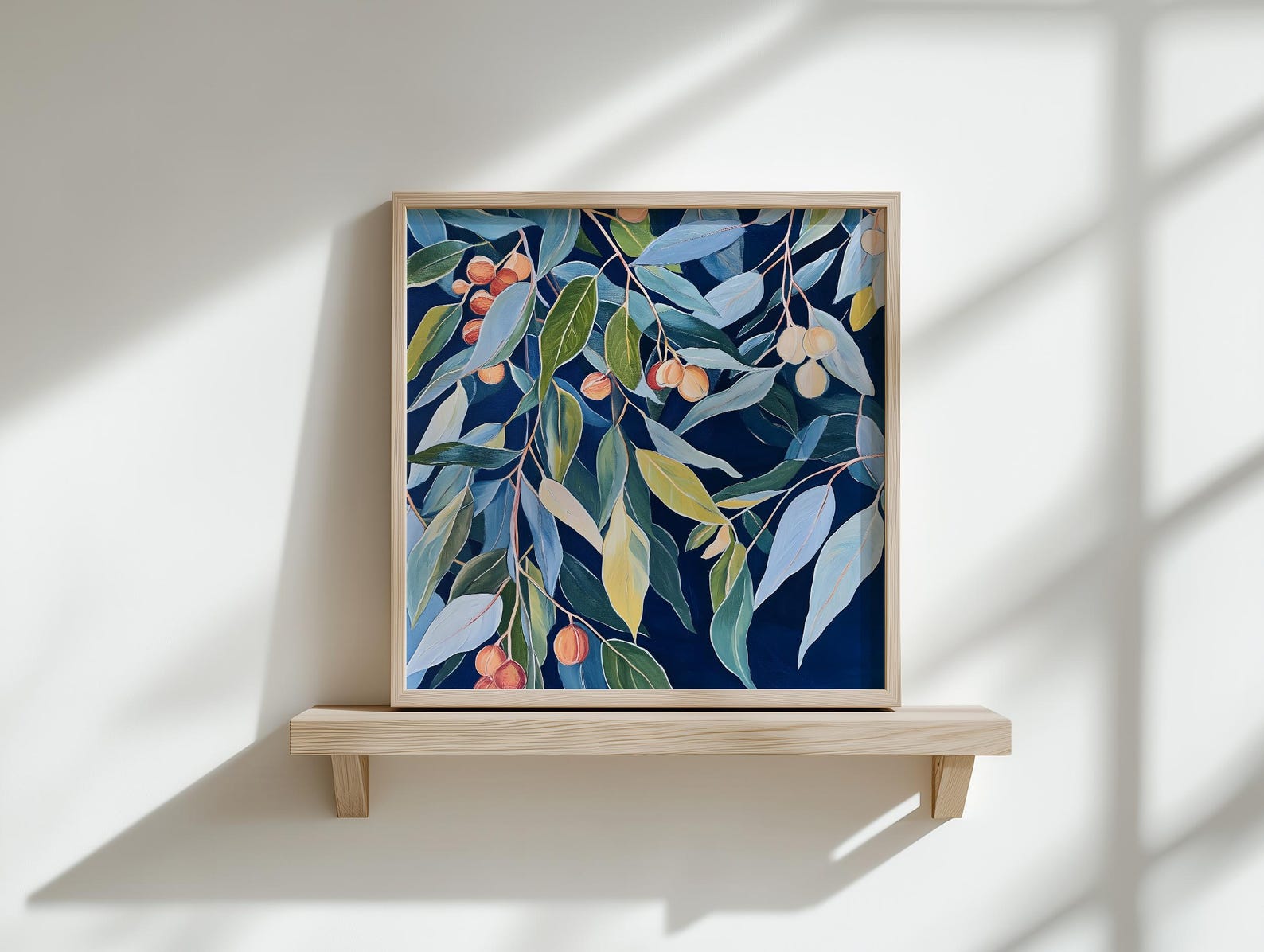 Printable Gum Tree Leaves Art Print, Native Australian Flora, Floral ...