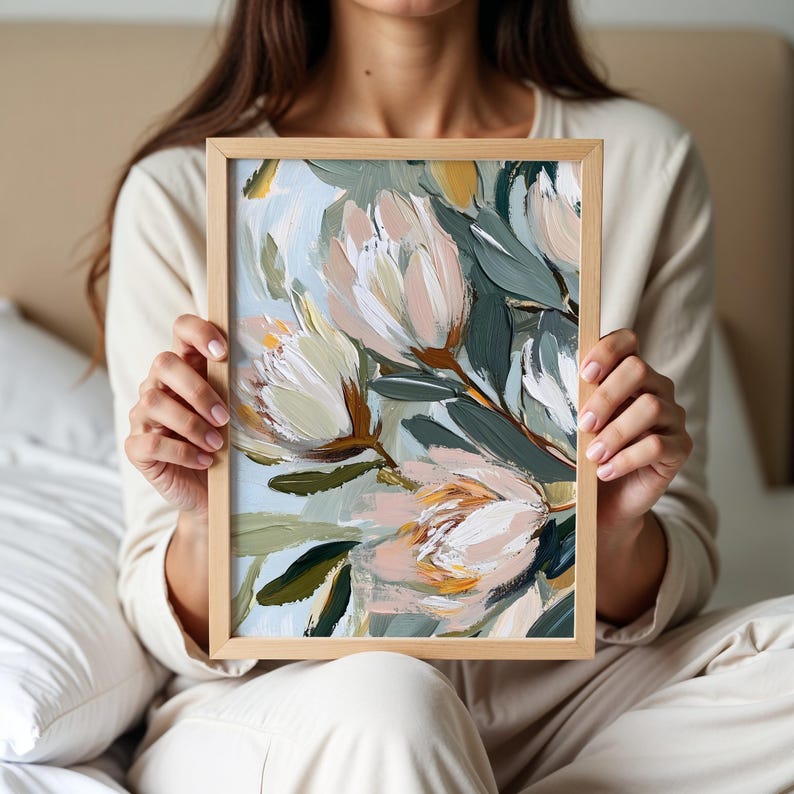 Printable Abstract Floral Art Print, Native Australian Flora, Floral ...