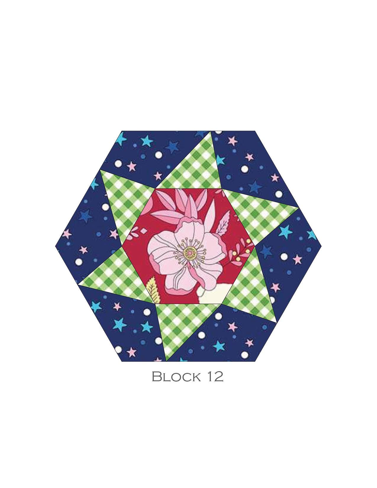 GARDEN WALK English Paper Piecing Project Kit With EPP Papers, Assembly ...