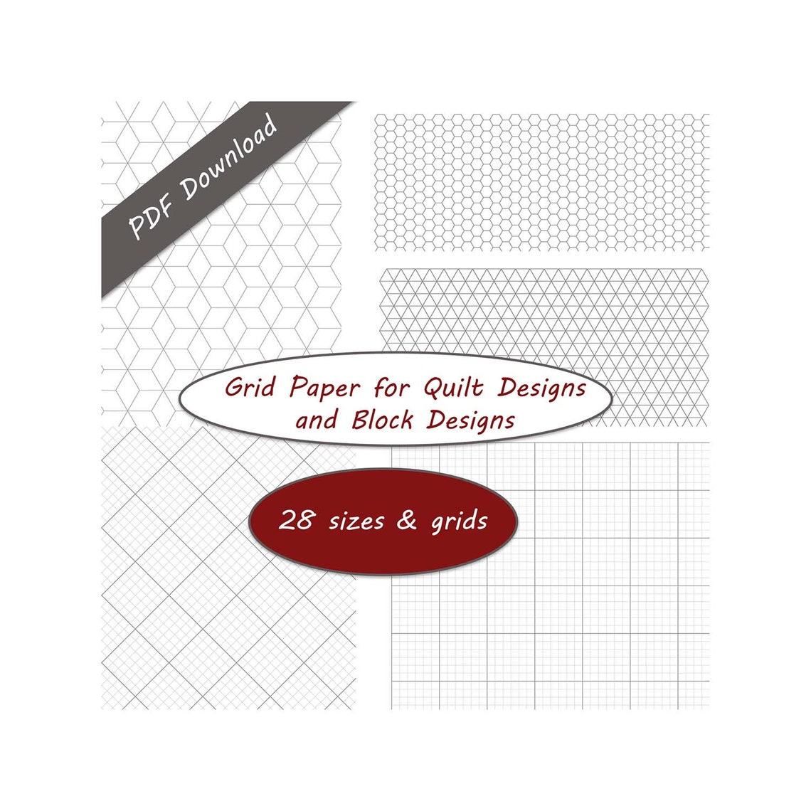 Grid Paper Graph Paper for Quilt and Block Designs PDF - Etsy
