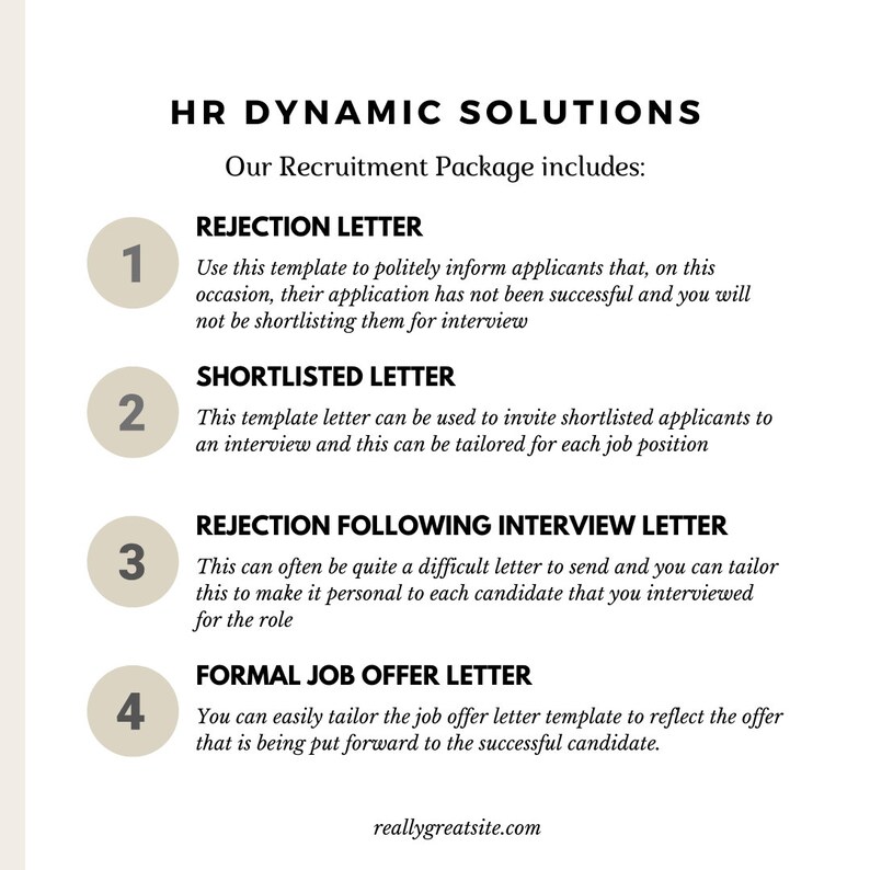 Job Offer Letter and Recruitment Package Shortlisted Candidate ...