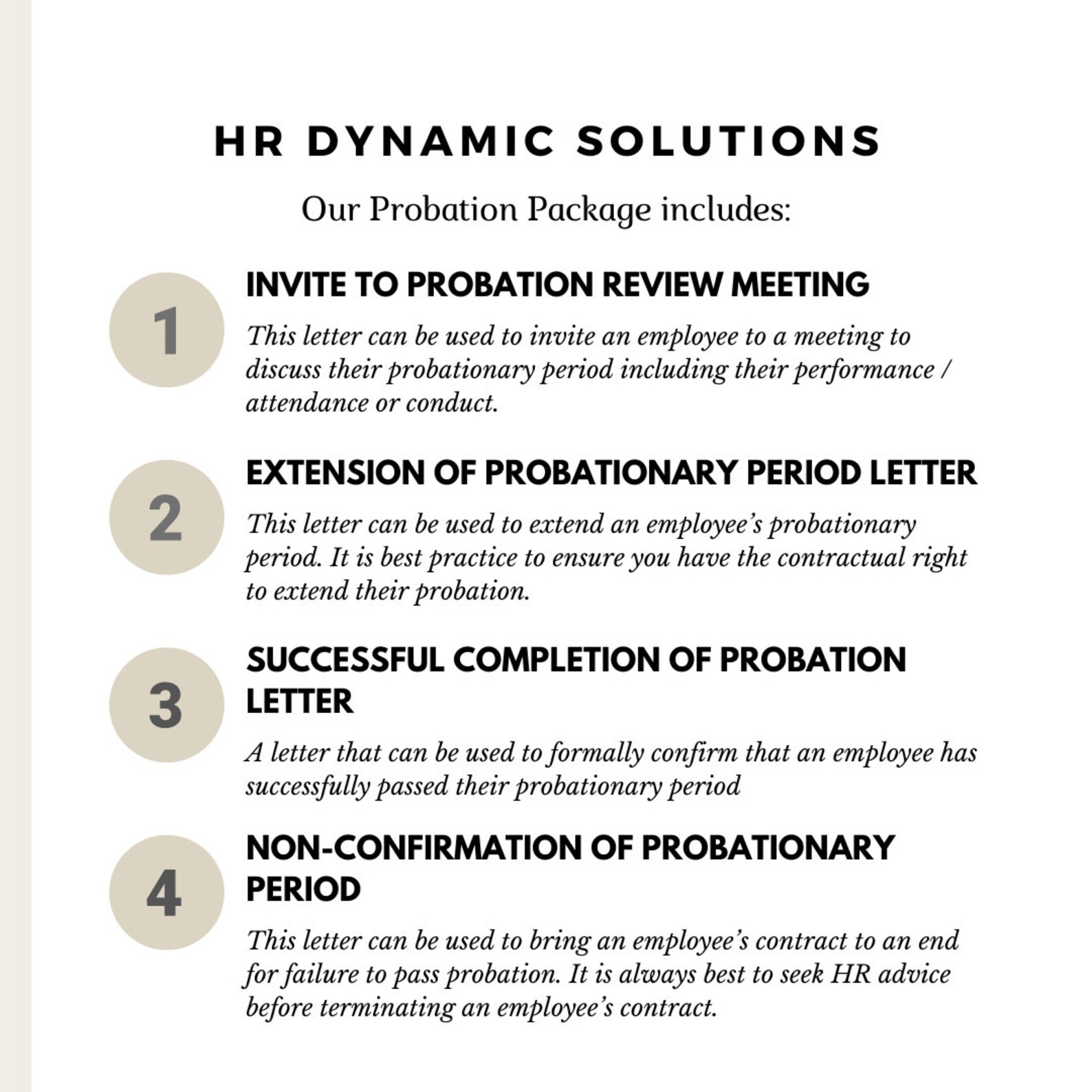 Employee Probationary Period Letters New Stater Extension of Probation ...