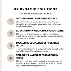 Employee Probationary Period Letters New Stater Extension of Probation ...