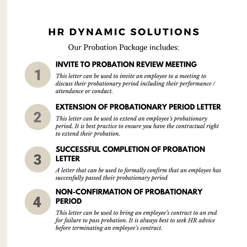 Employee Probationary Period Letters New Stater Extension of Probation ...