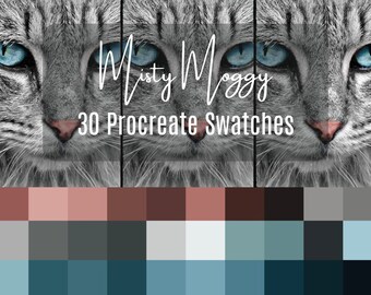 Forest Feline Cat Colour Palette for Procreate | iPad Illustration and ...