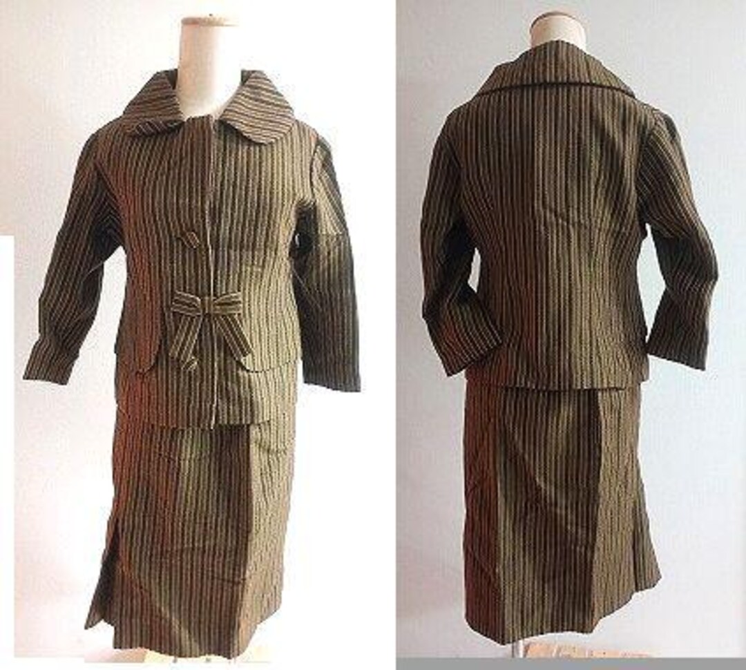 Vintage Japanese Showa Retro Two-piece Dress Set 1980s Handmade Custom ...