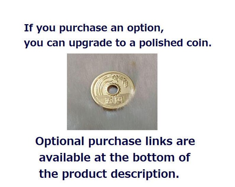 Purified & Prayed Japanese 5yen Coin Necklace Five Yen Goen Pendant ...