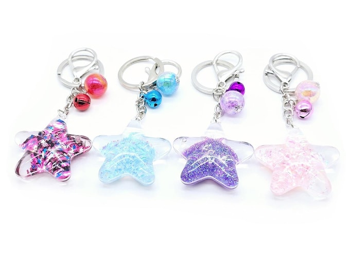 Cute Colorful Star Keychain - Etsy