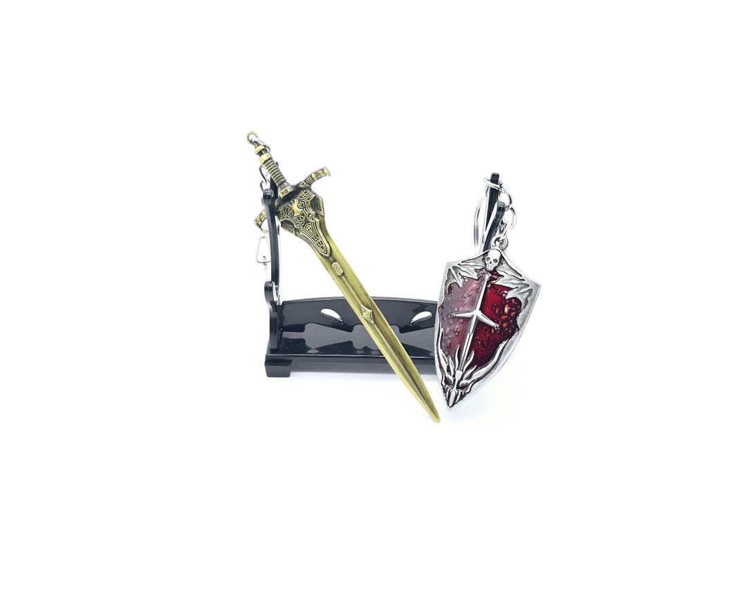 Dark Souls Keychain | Artorias Sword & Bloodshield Replica | Wolf ...