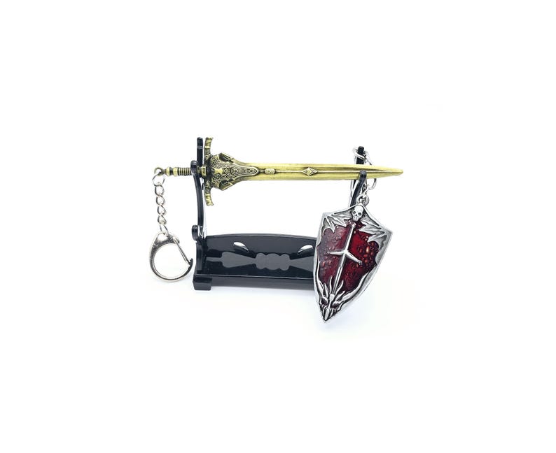 Dark Souls Keychain | Artorias Sword & Bloodshield Replica | Wolf ...