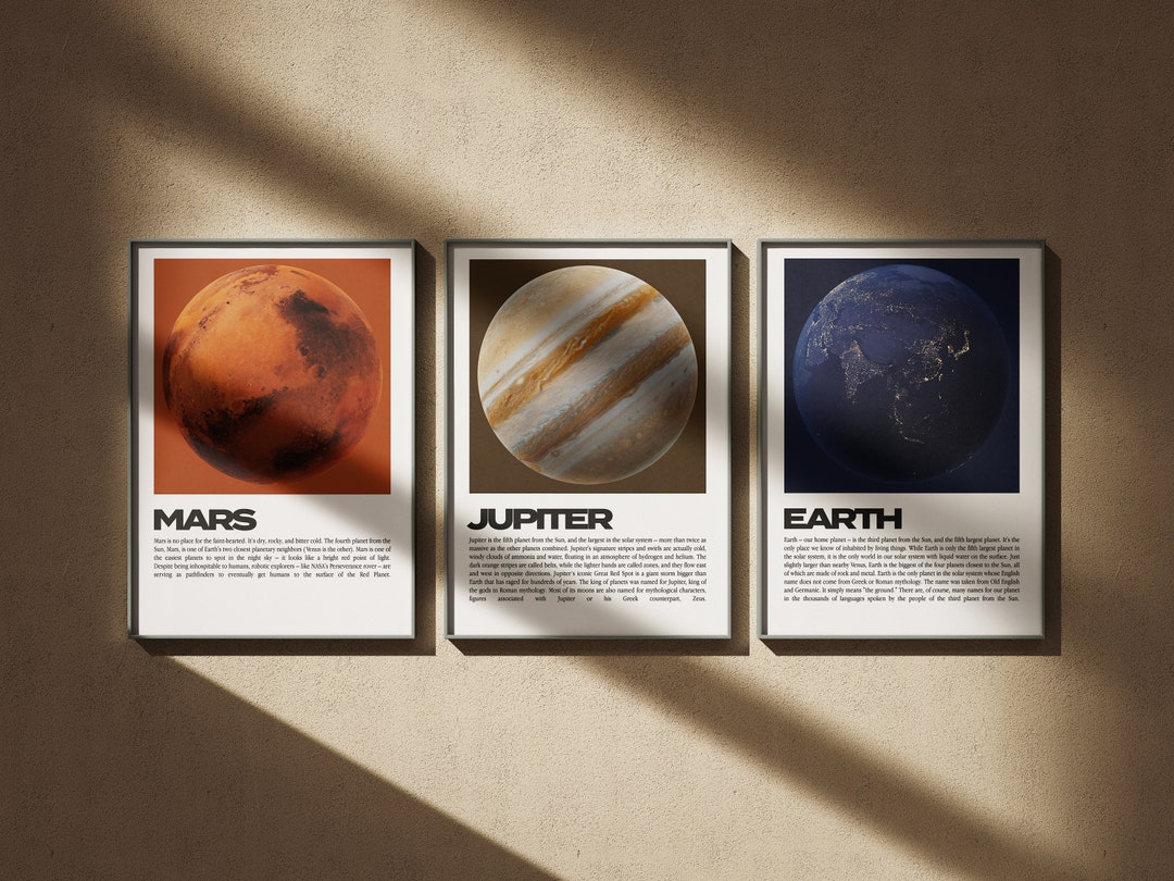 Stunning Space Posters Set - Planets Galaxy Art - Instant Download ...