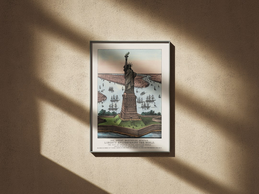 Statue of Liberty Poster, Printable Vintage Poster, New York City ...