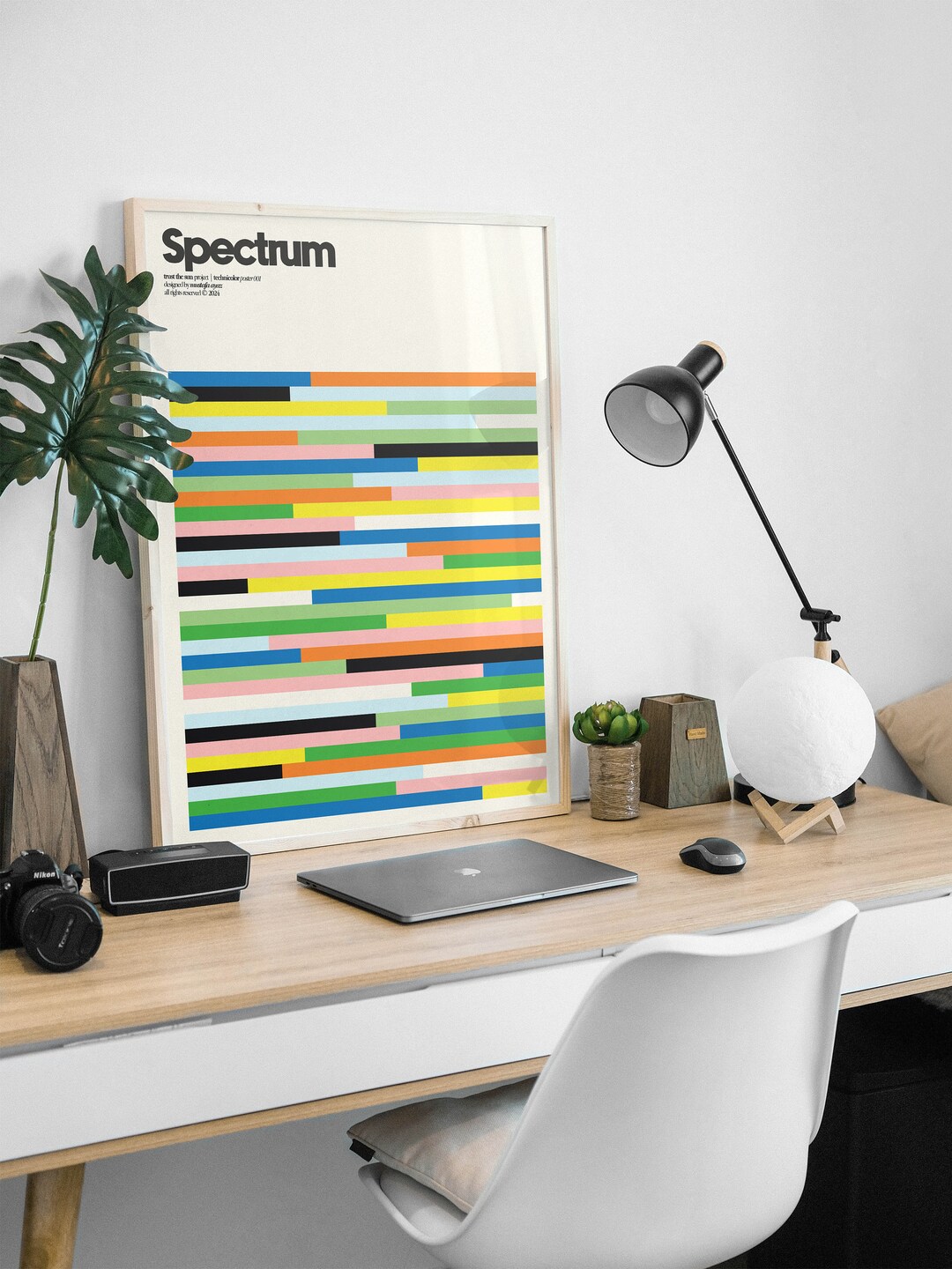 Bauhaus Modern Art Print: Spectrum Abstract Wall Decor (digital ...