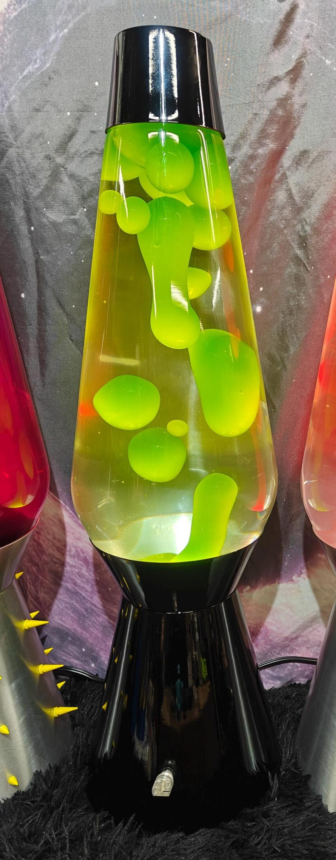 Custom Made 27" Grande Lava Lamp: Alien Green Lava, Custom Black Base ...