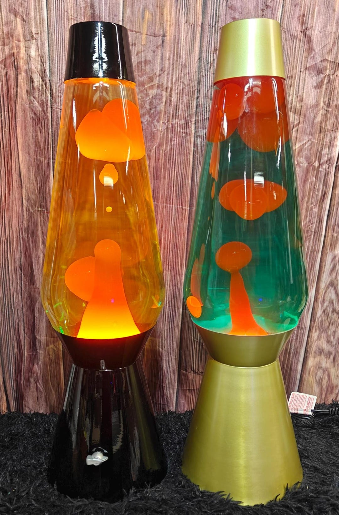 Rare Custom Made 27” Grande Halloween Lava Lamp Bright Orange Lava in ...