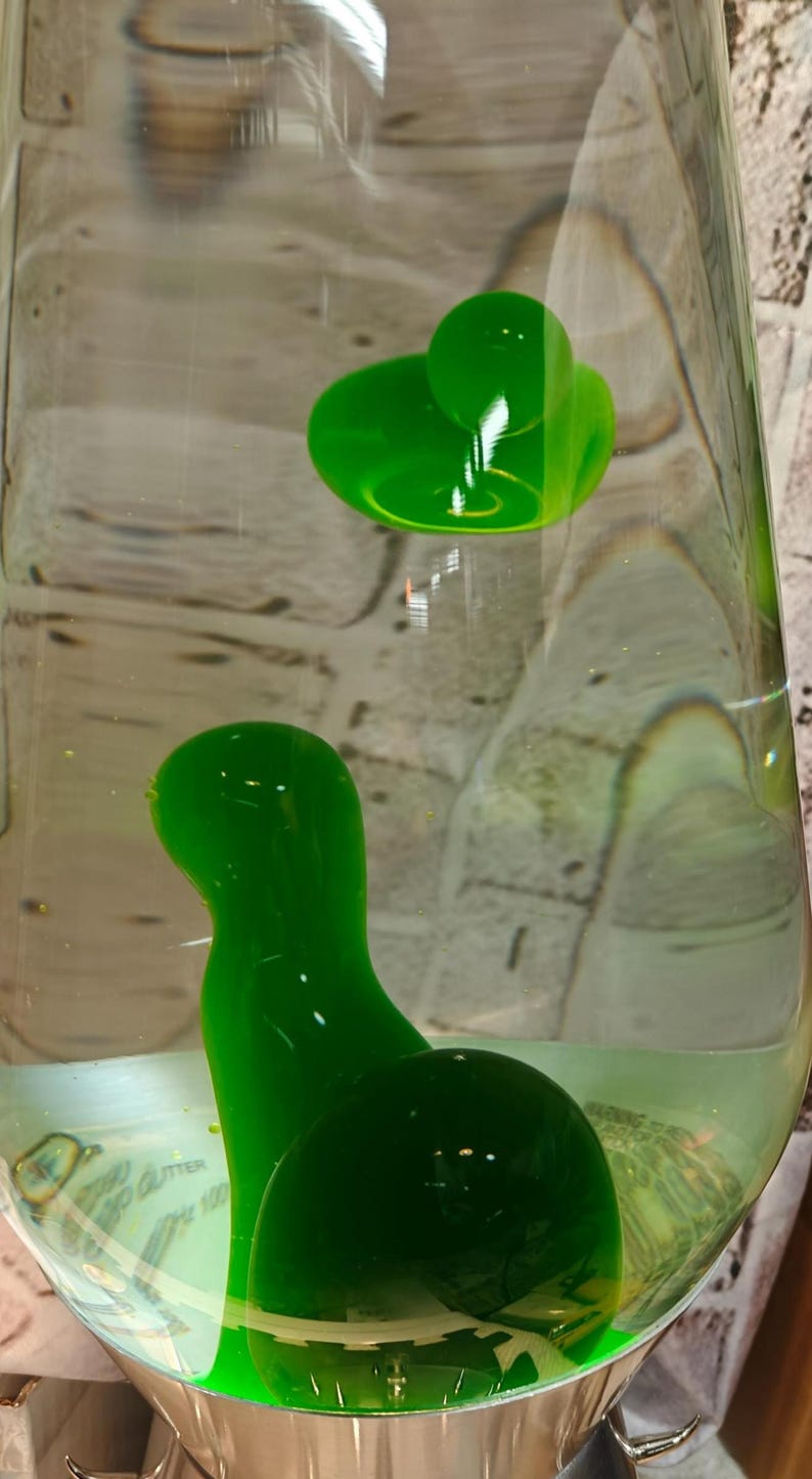 Custom Made27" Grande Lava Lamp: Custom Alien Green Slime, Yellow Base ...