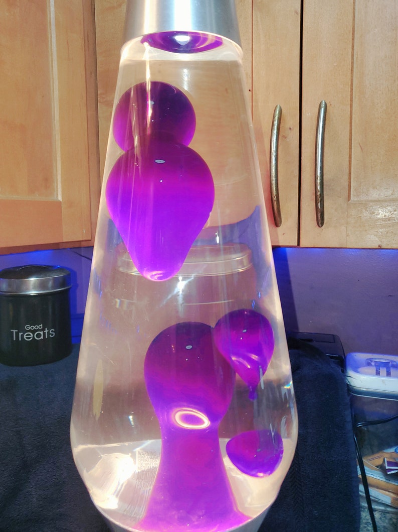 Sale Rare Custom Made 27 Grande Lava Lamp Plum Purple Lava With Crystal ...