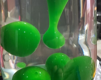 Custom Made 27” Grande Lava Lamp Alien Green Lava W/pink Base & Custom ...
