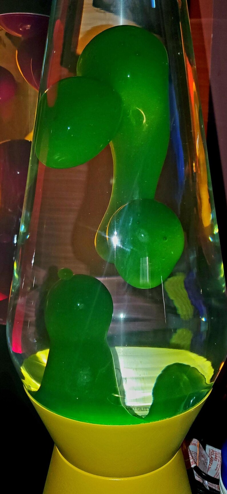 Custom Made27" Grande Lava Lamp: Custom Alien Green Slime, Yellow Base ...